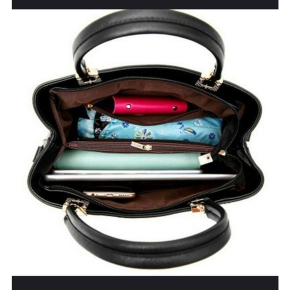 Aimily | Bags | Aimily Blue And Gold Faux Leather Purse New | Poshmark